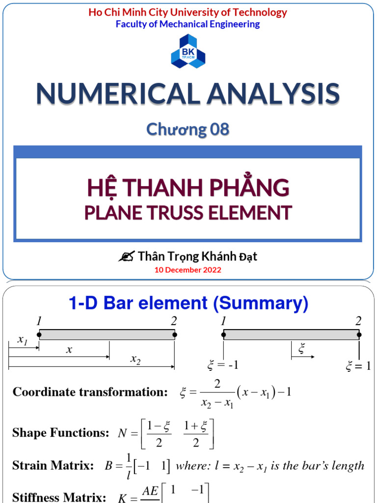 C08 - PLANE TRUSS ELEMENT - English1 | PDF | Coordinate System ...