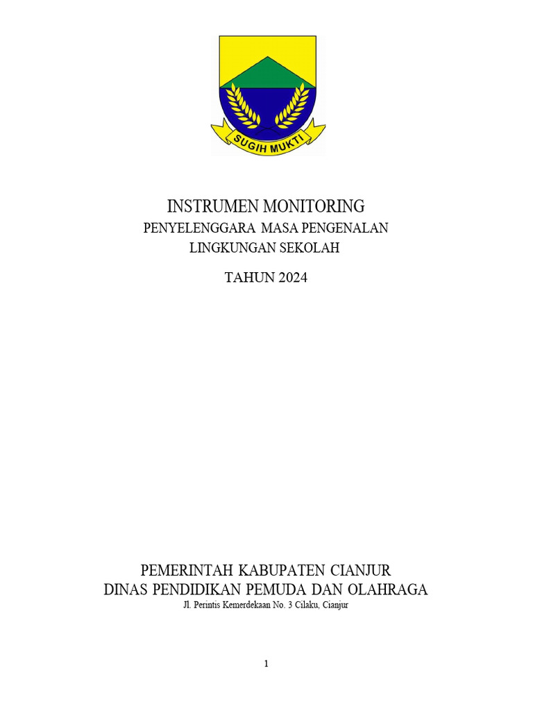 Instrumen Monev MPLS 2024 | PDF