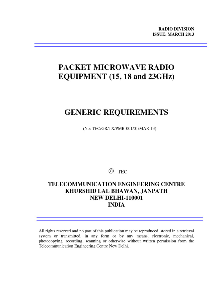 Tec GR RS PMR 001 01 Mar 13 | PDF | Electromagnetic Compatibility ...