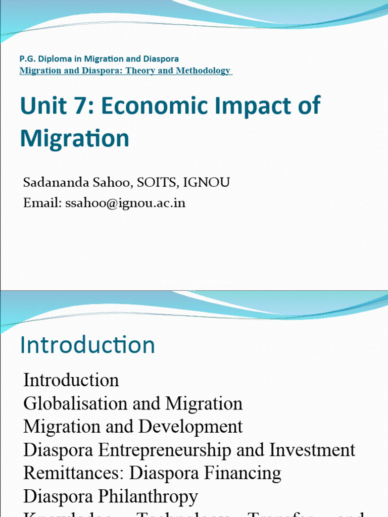 Economic Impact of Human Diaspora | PDF | Human Migration | Globalization