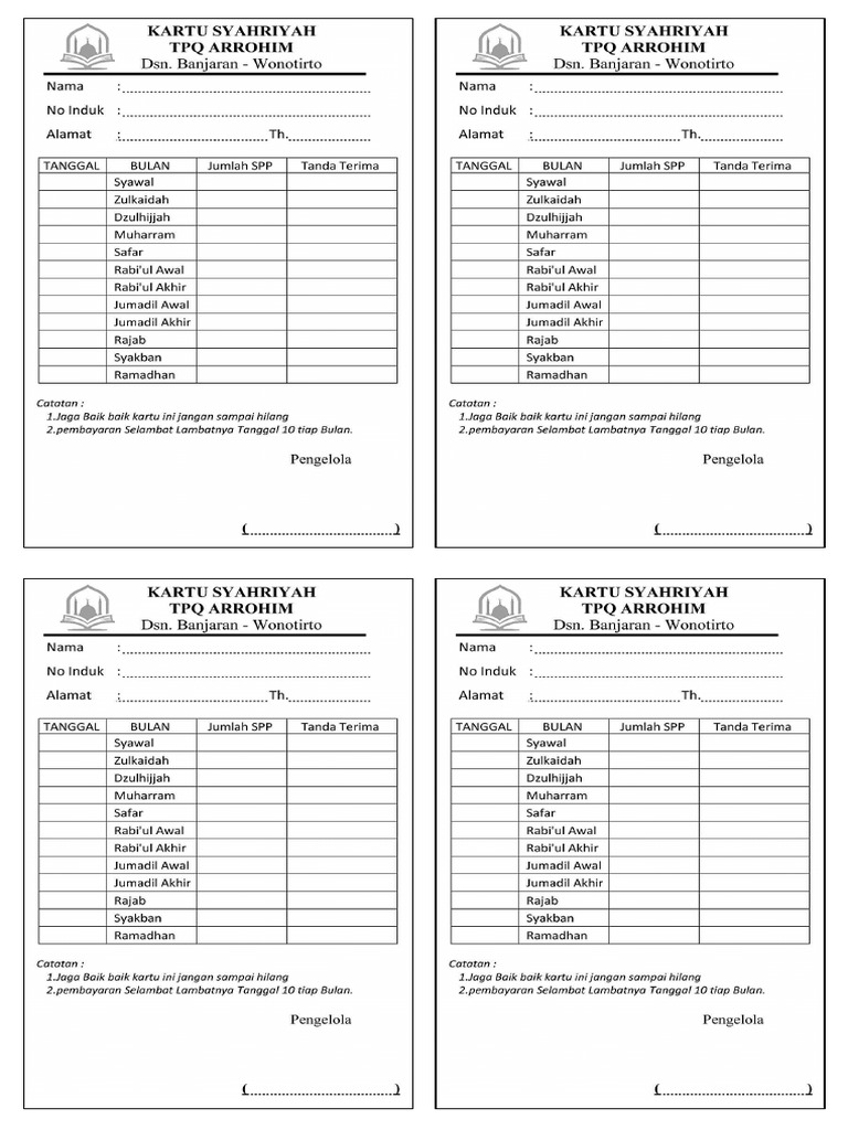 SPP TPQ Banjaran | PDF