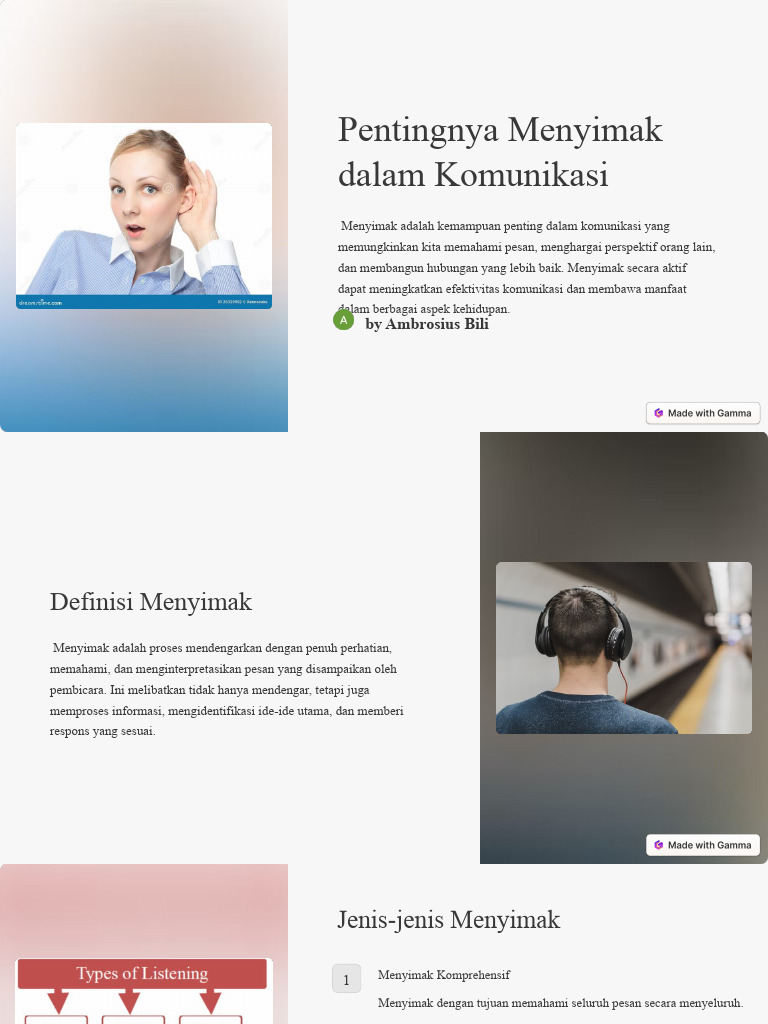 Pentingnya Menyimak Dalam Komunikasi | PDF