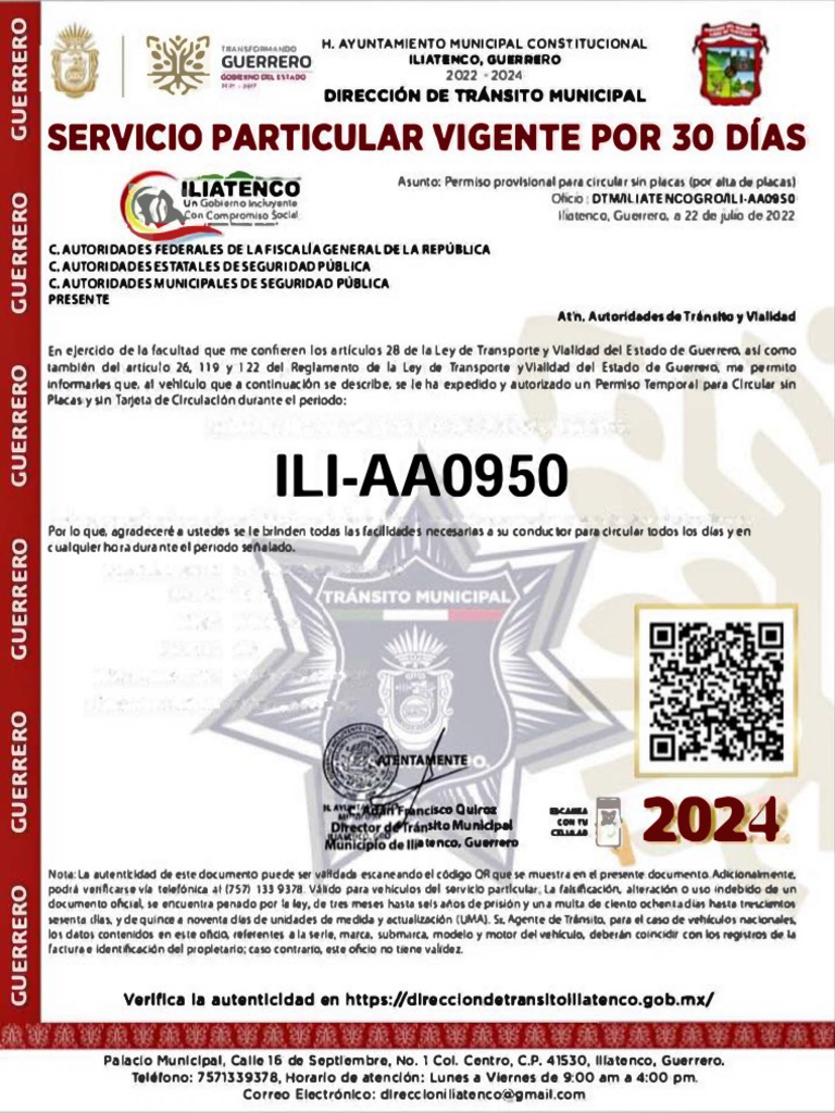Permisos de Circulación Guerrero 2025 | PDF