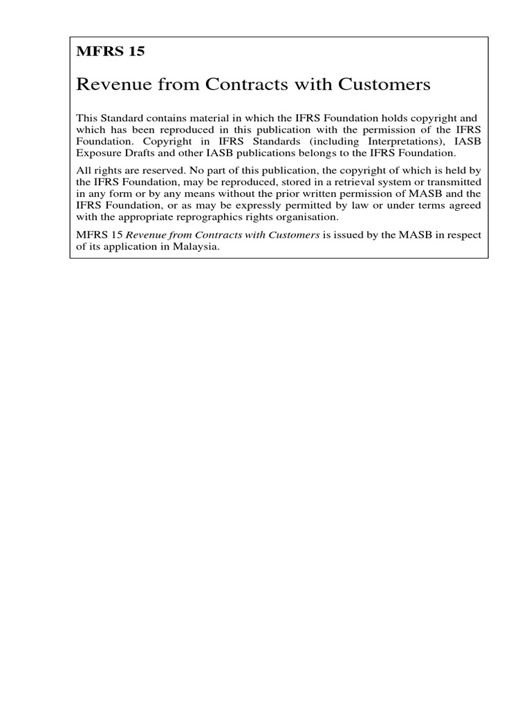 MFRS 15 Hasil Kontrak | PDF | International Financial Reporting ...