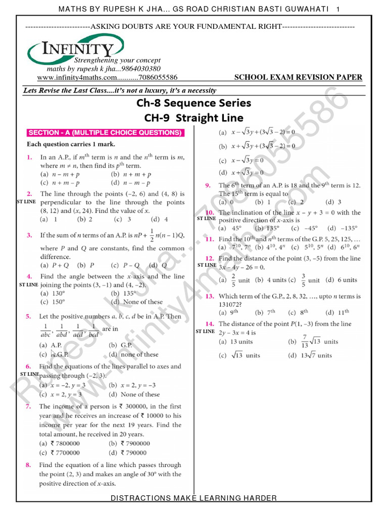8-9 Sequence Series and St line | PDF