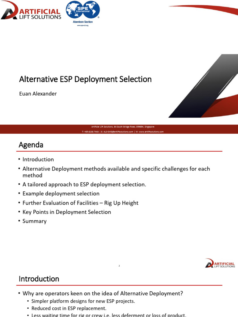 1145 Alternative Deployment Selection Rev2 | PDF | Pipe (Fluid ...