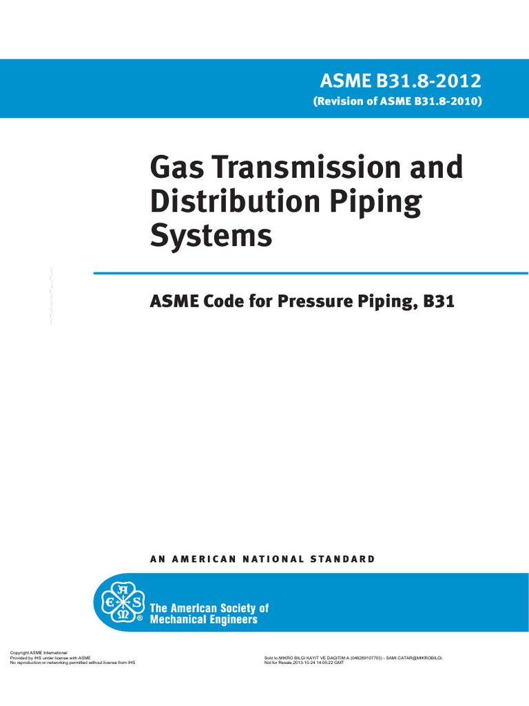 Asme B 31.8-2012 | PDF