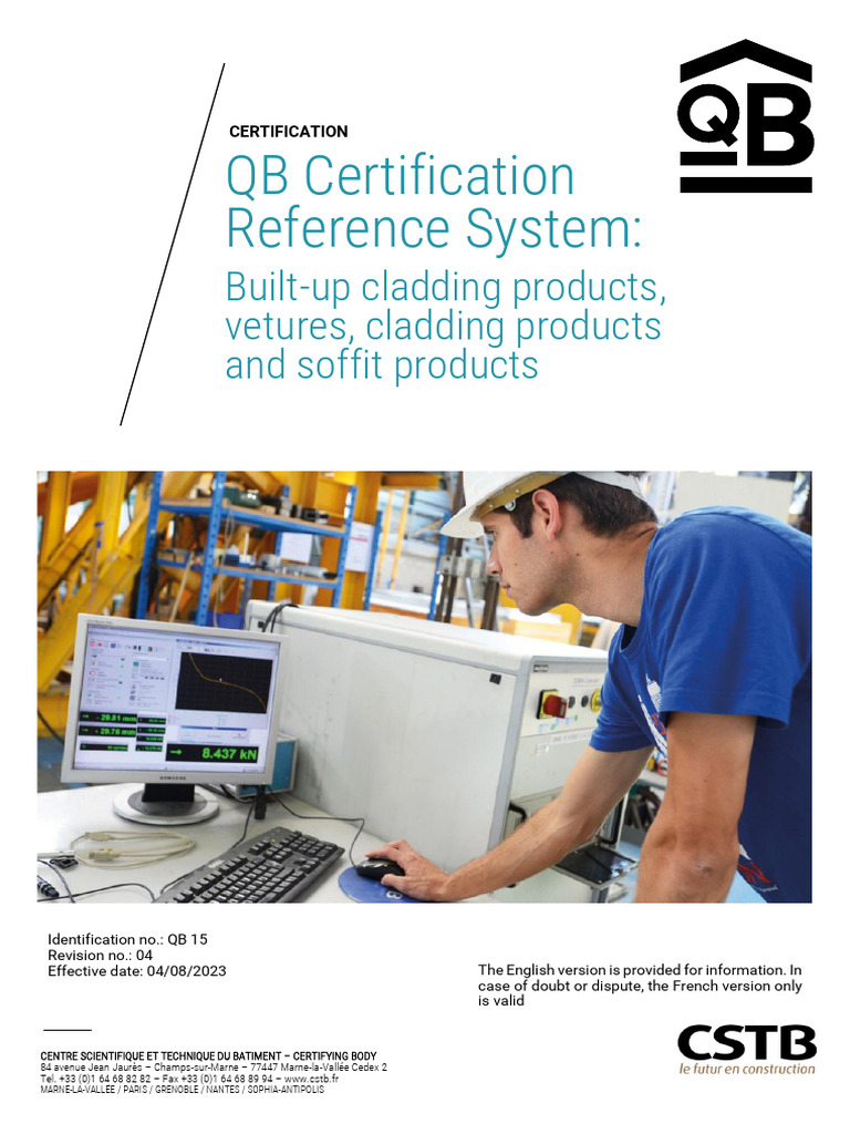 QB 15 Certification for Cladding Products | PDF | Iso 9000 | Certification