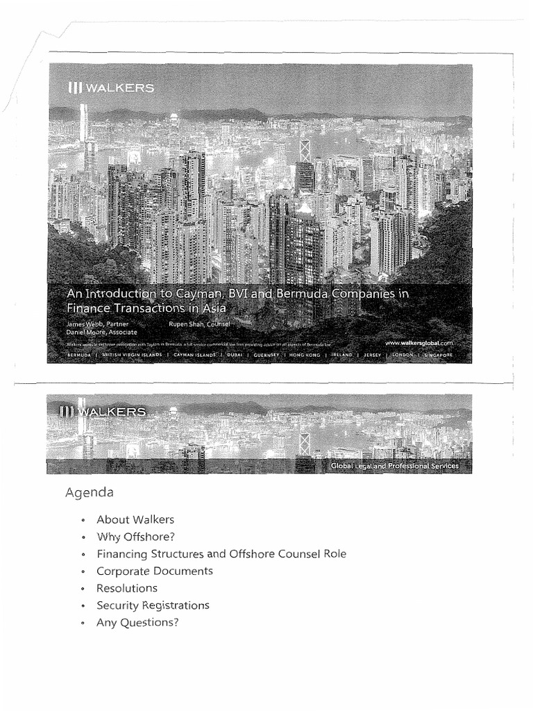 Introduction To Cayman, BVI and Bermuda Companies in Finance ...