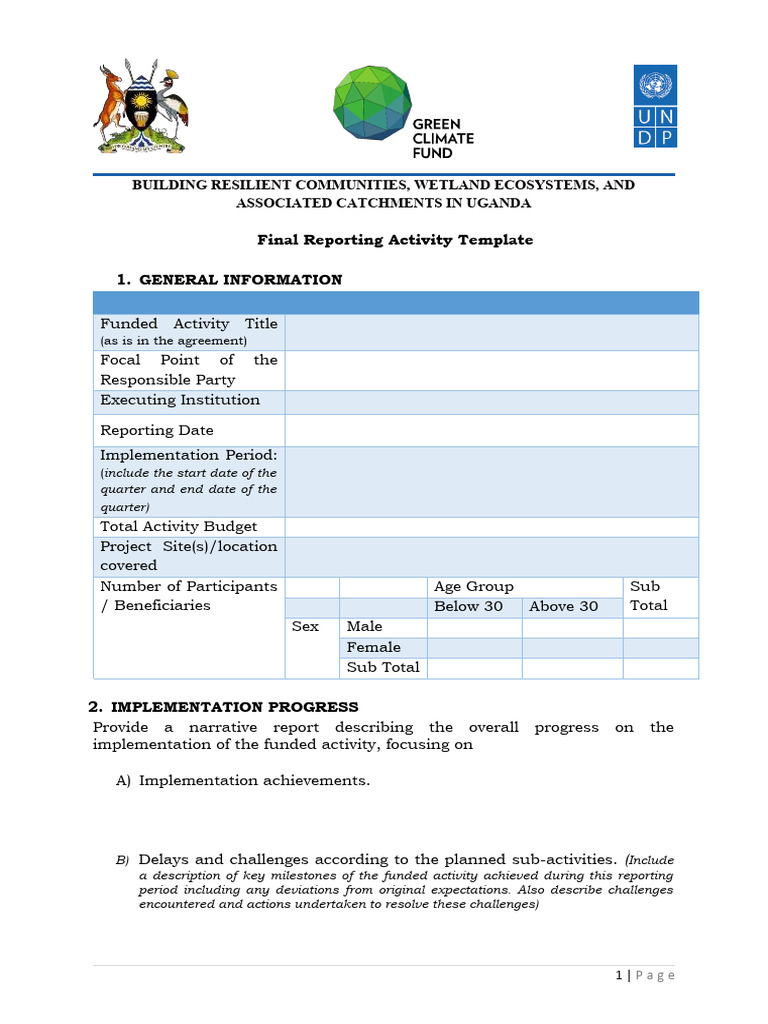 Uganda Wetland Resilience Report | PDF | Climate Resilience | Earth ...
