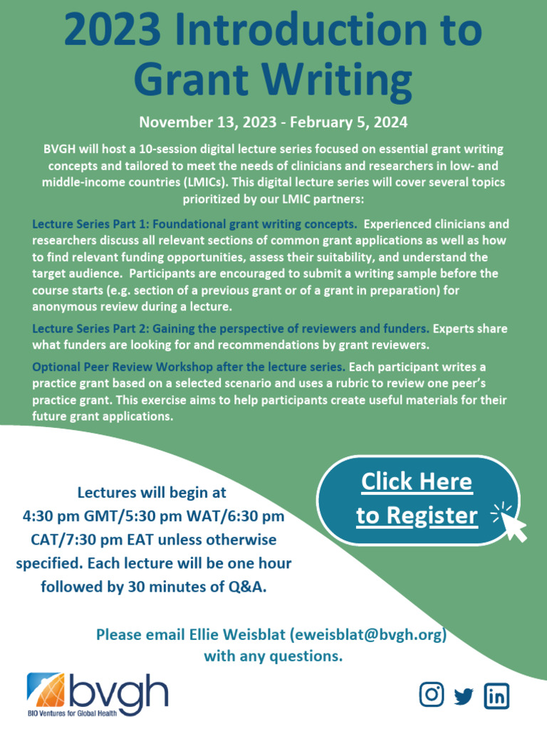 2023 Introduction To Grant Writing | PDF | Grant Writing | Lecture