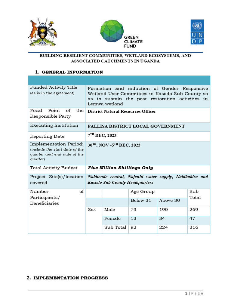 Wetland User Committees | PDF | Wetland | Climate Resilience