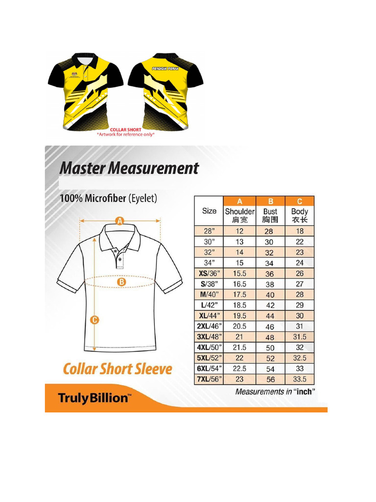 Picture & Size Chart | PDF