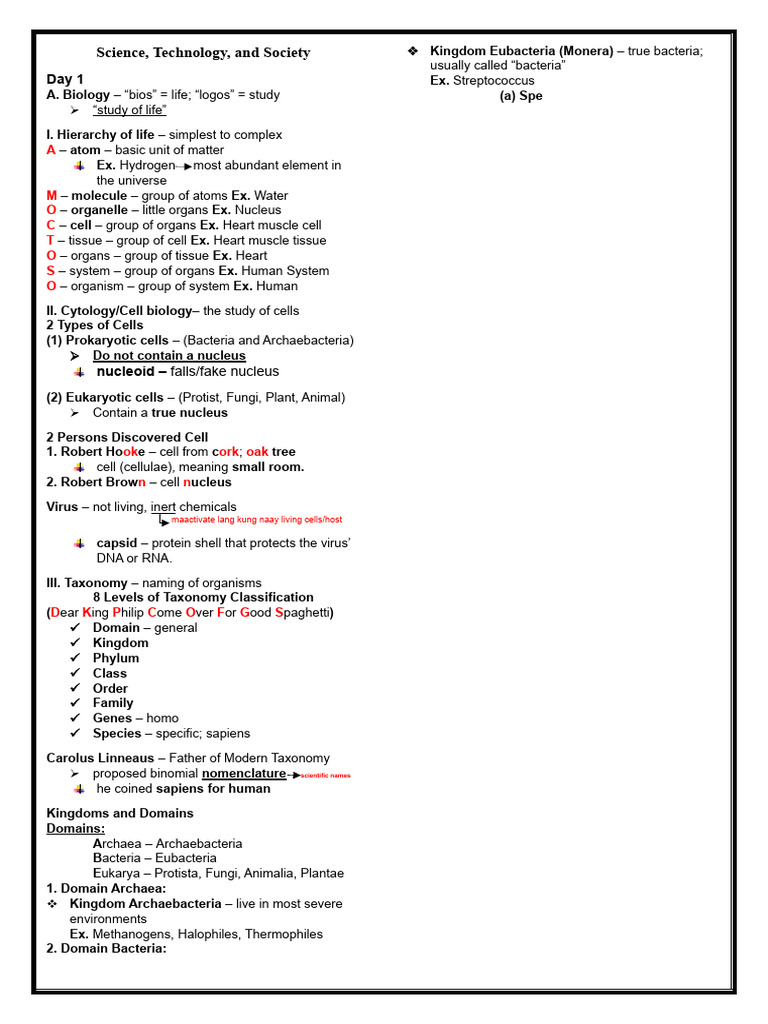 Science Handouts | PDF