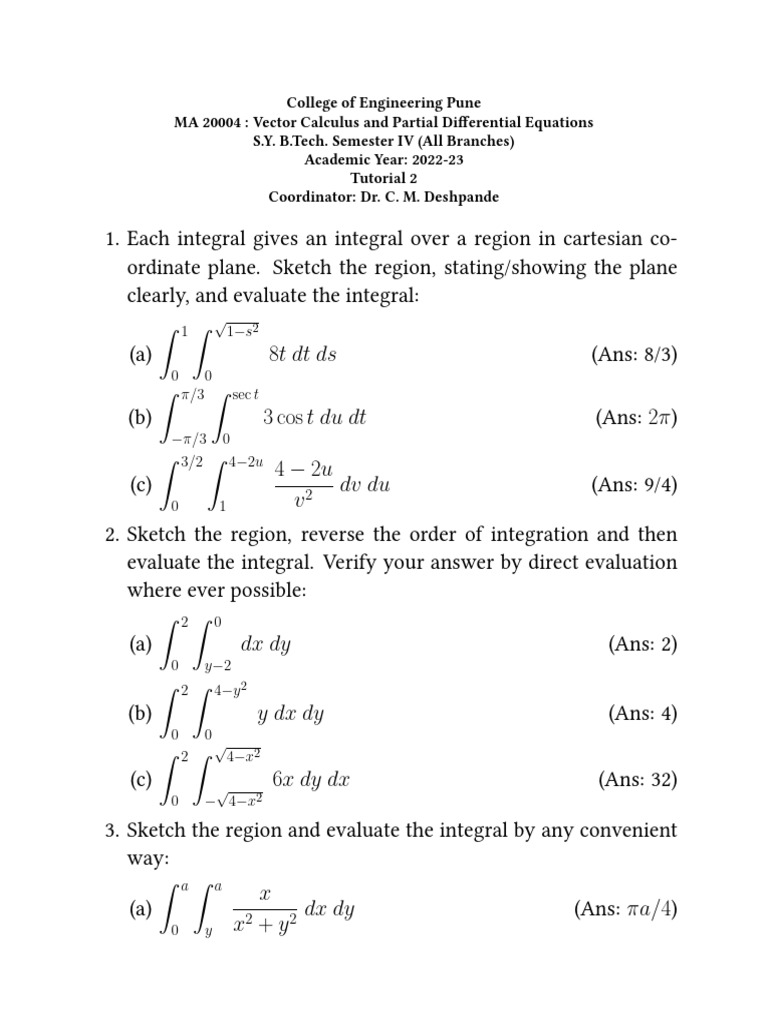 Tutorial 2 | PDF | Algebra | Physics