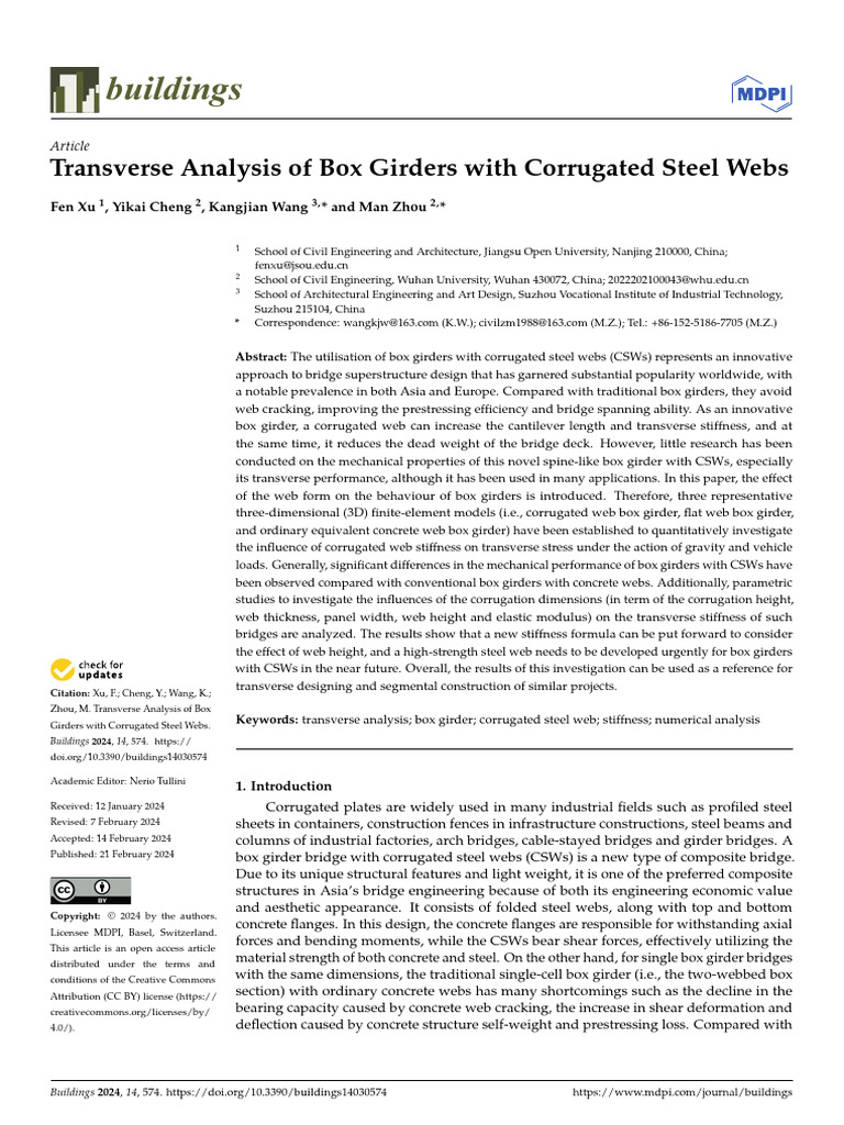Steel Box Girder | PDF | Bending | Bridge