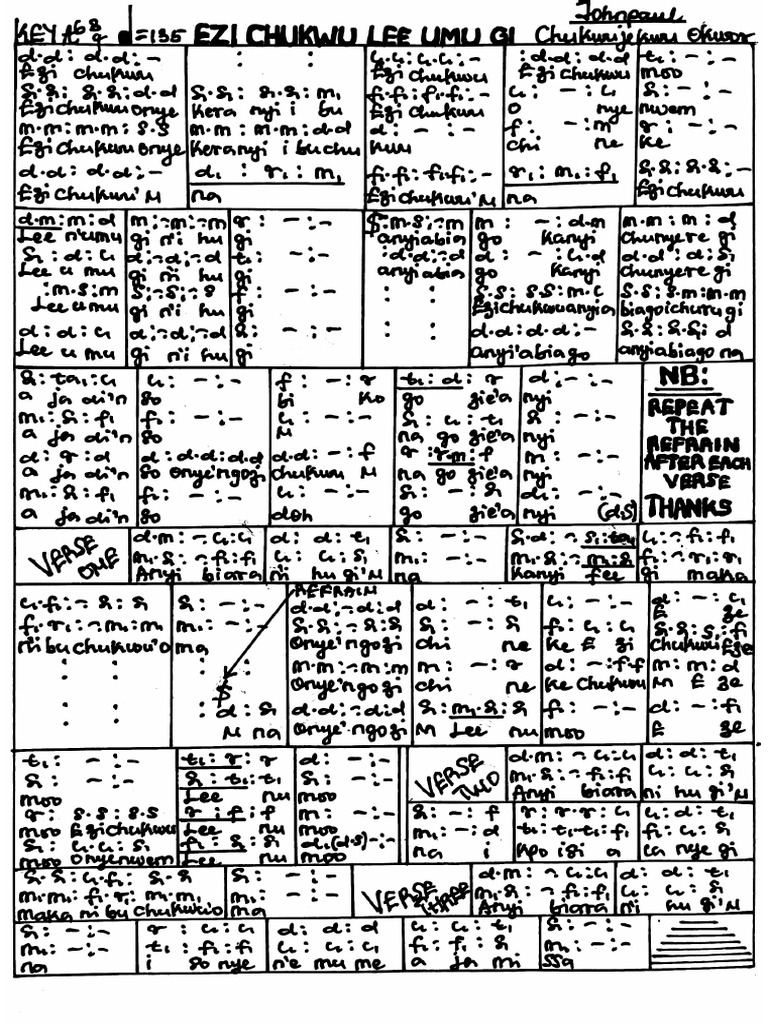 Ezi Chukwu Lee Umu Gi (Entrance) | PDF