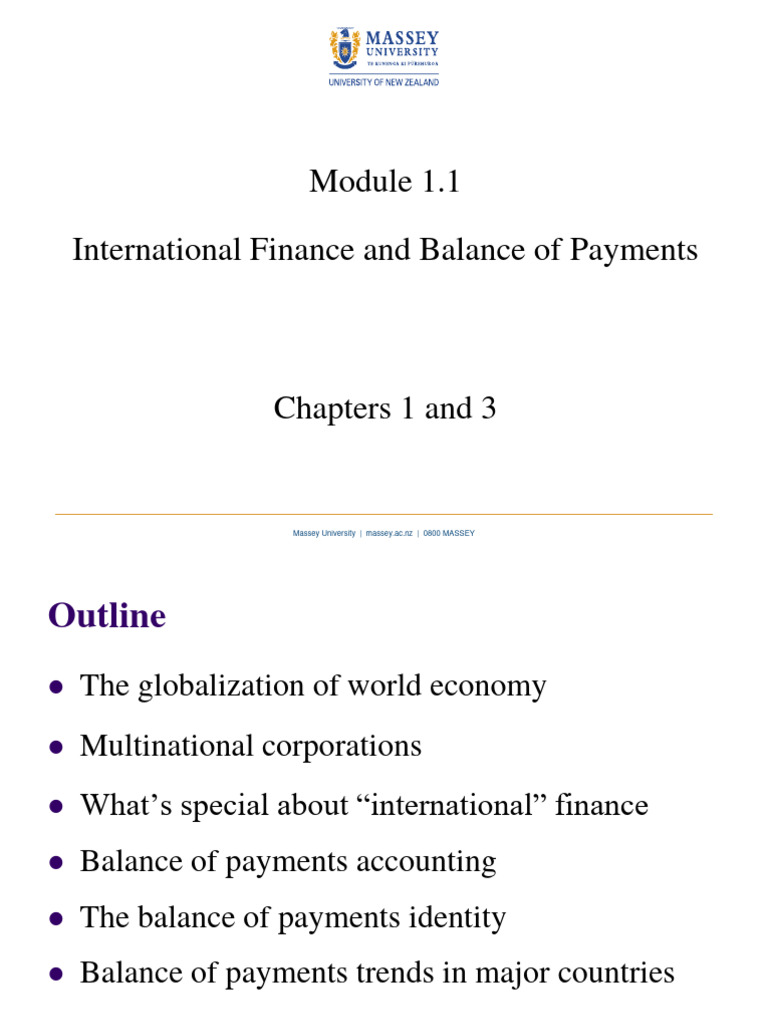 Week 1 Lecture | PDF | Balance Of Payments | Capital Account