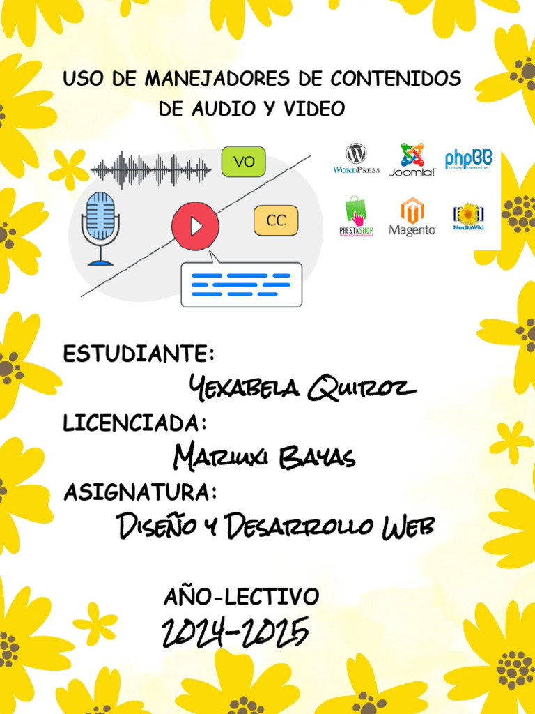 Informe - Uso de Manejadores de Contenido de Audio y Video - Quiroz Yexabela - 3 - C | PDF ...