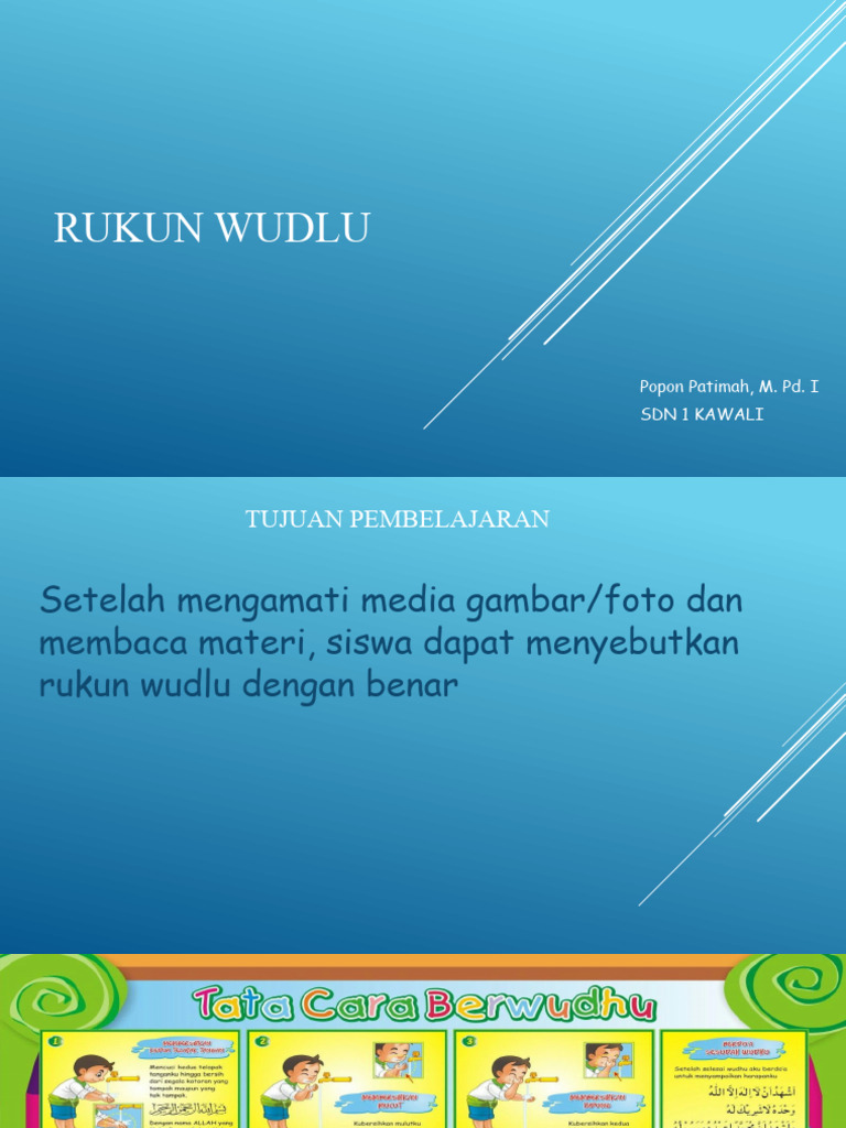 Rukun Wudlu dalam Pembelajaran Siswa | PDF | Kesehatan Holistik