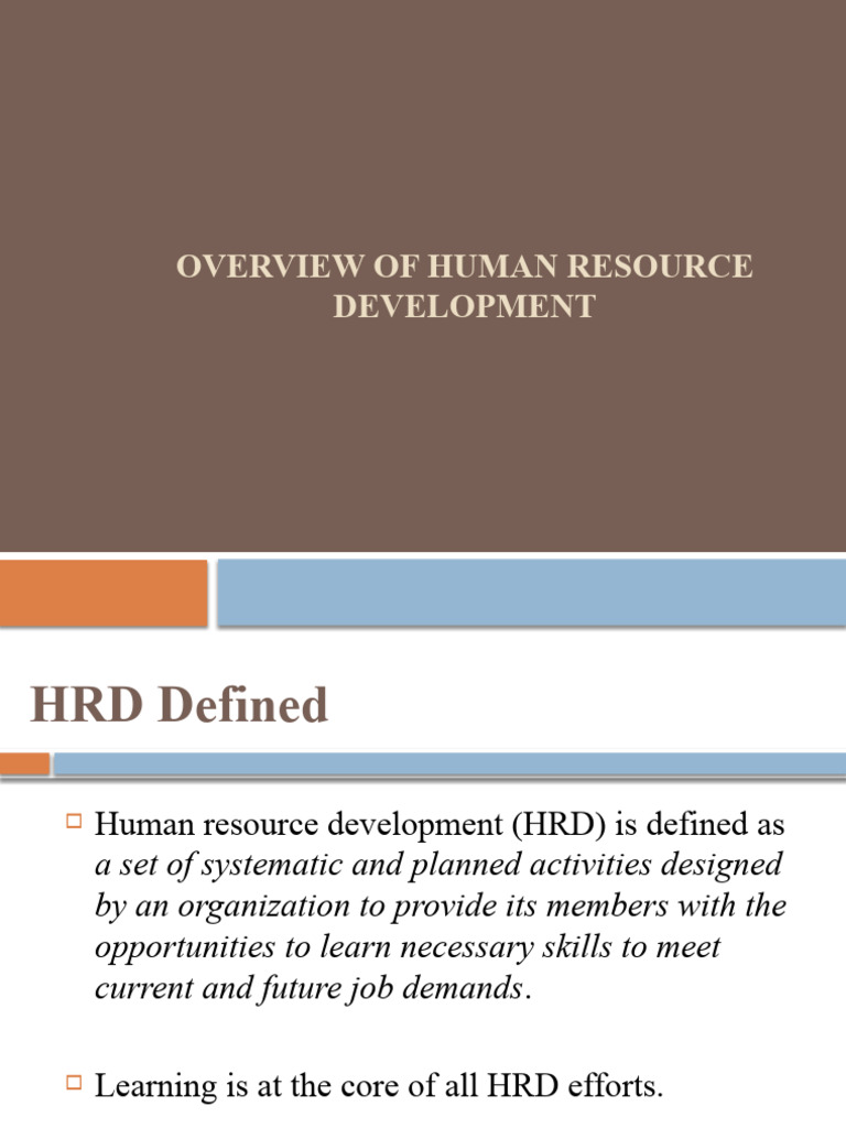Human Resource Development Overview | PDF | Human Resource Management ...
