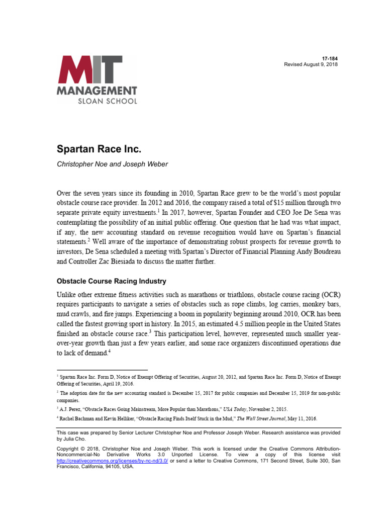 Spartan Case | PDF | Prices | Discounting