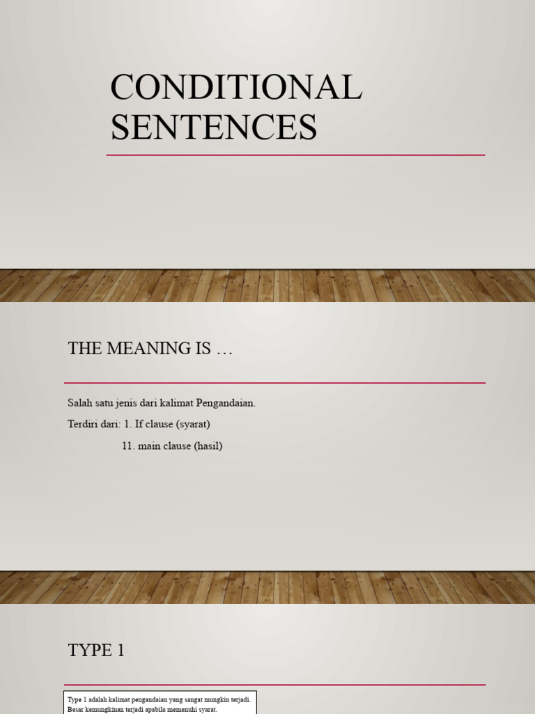 Conditional Sentence | PDF