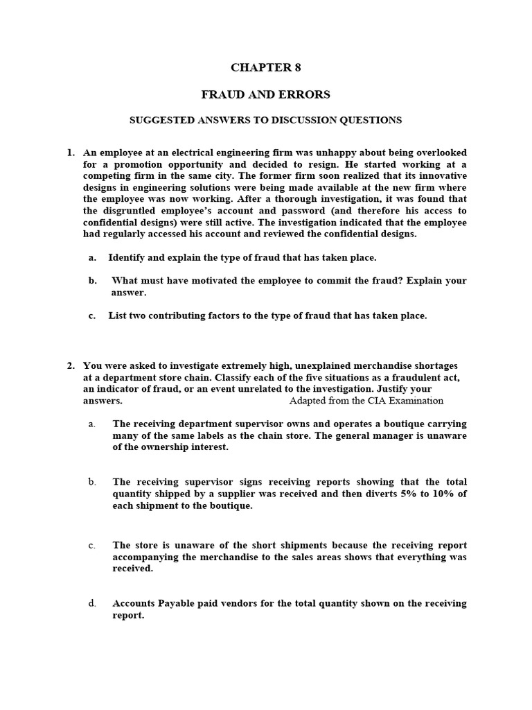 Tutorial Questions Chapter 8&9 | PDF | Computing | Security