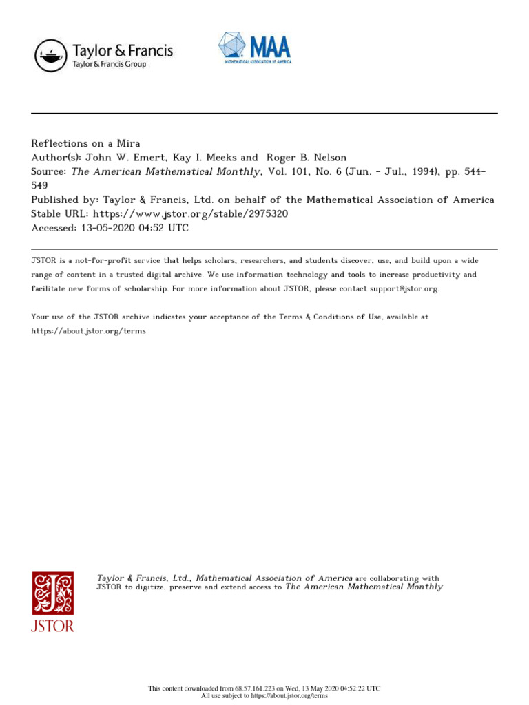 Mira: A New Tool for Geometry | PDF | Line (Geometry) | Quadratic Equation