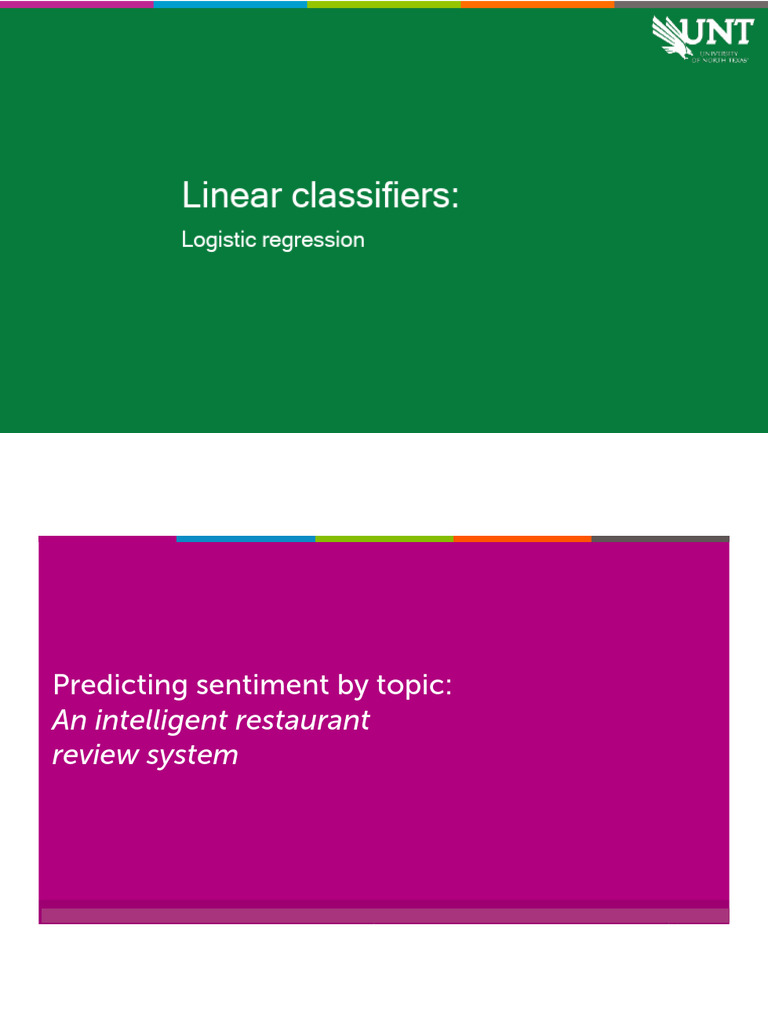 Lecture 6 Linear Classifier 1 | PDF | Statistical Classification | Machine Learning