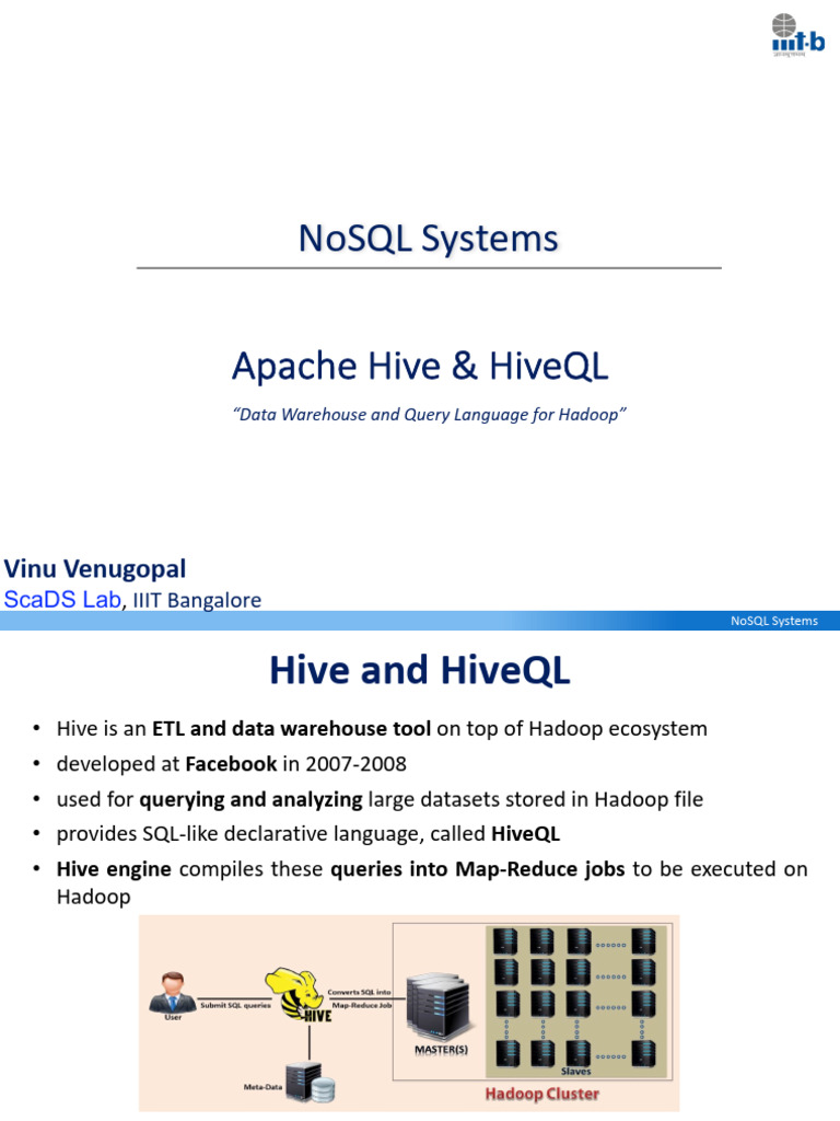 6.1NoSQL ApacheHIVE Witha3 | PDF | Apache Hadoop | Computer Programming