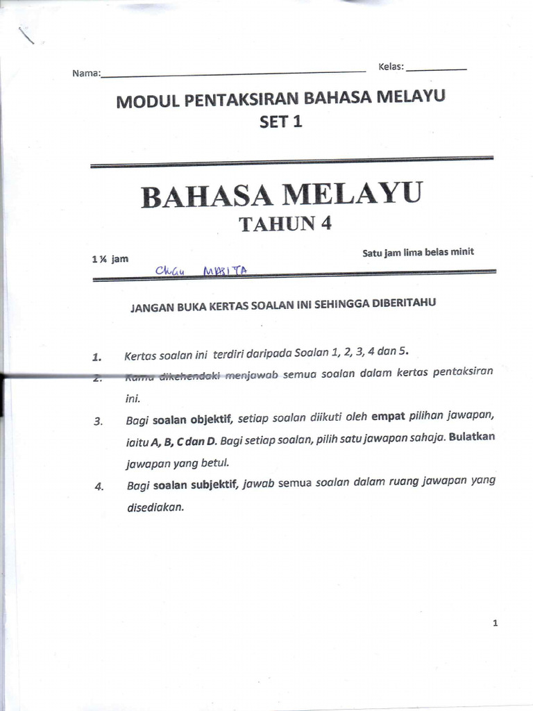 Modul BM Tahun 4 | PDF