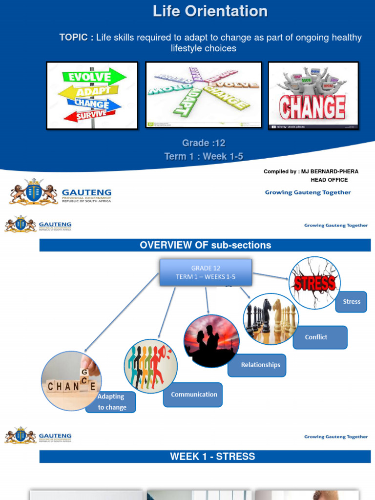 Life Orientation Part 1 Grade 12 - Term1 Week 1 To 3 | PDF | Stress (Biology) | Behavioural Sciences