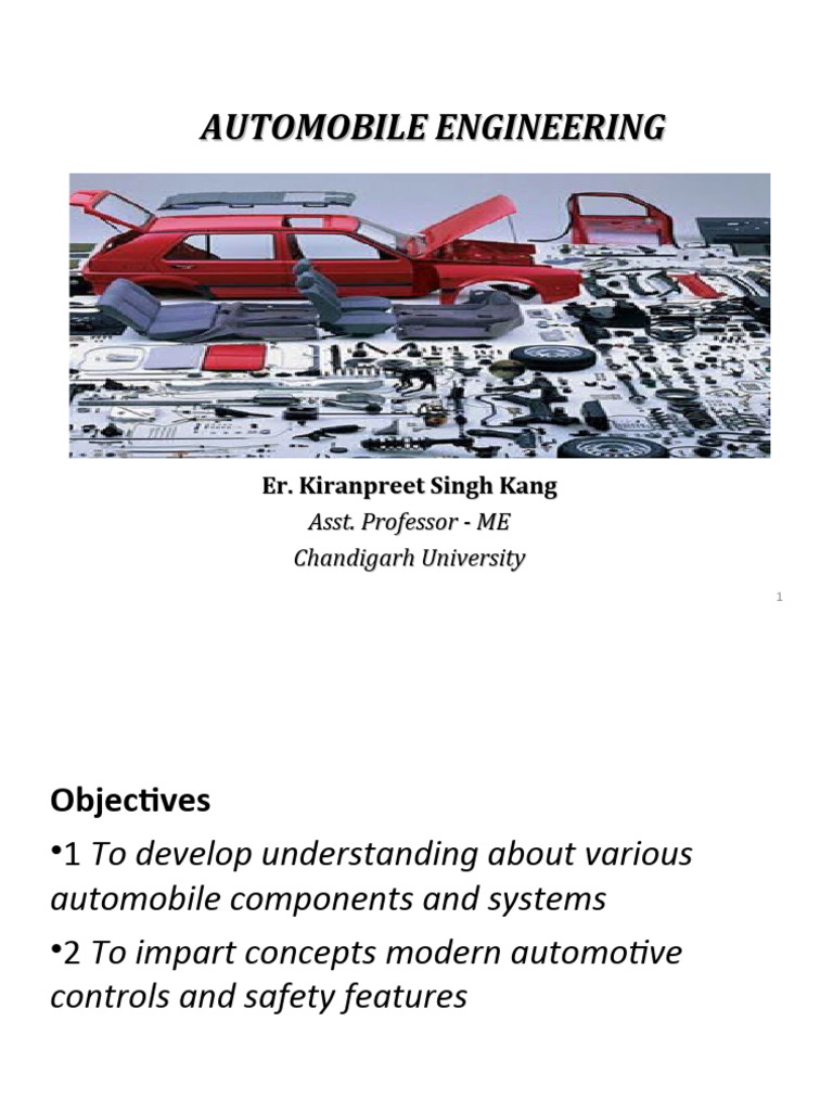Automobile Engineering Overview | PDF | Piston | Car