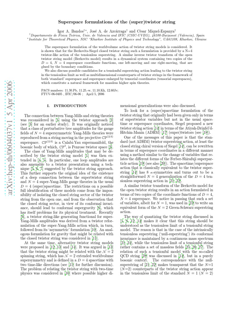 Igor A. Bandos, Jose A. de Azcarraga and Cesar Miquel-Espanya - Superspace Formulations of The ...