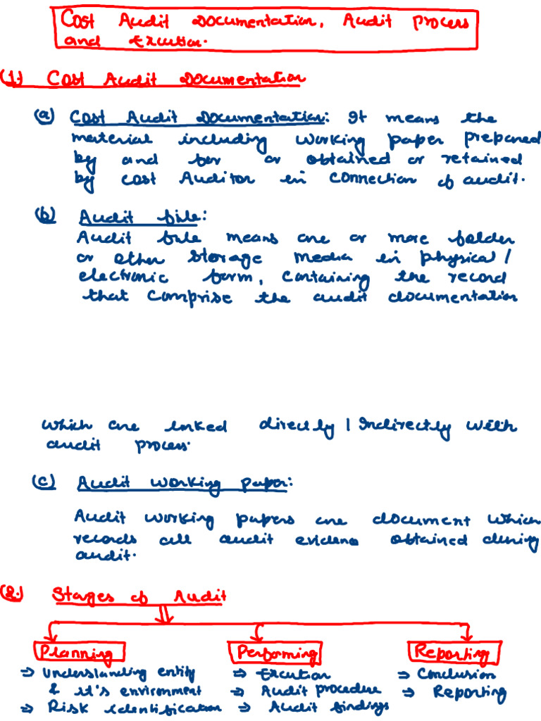 Cost Audit Documentation | PDF