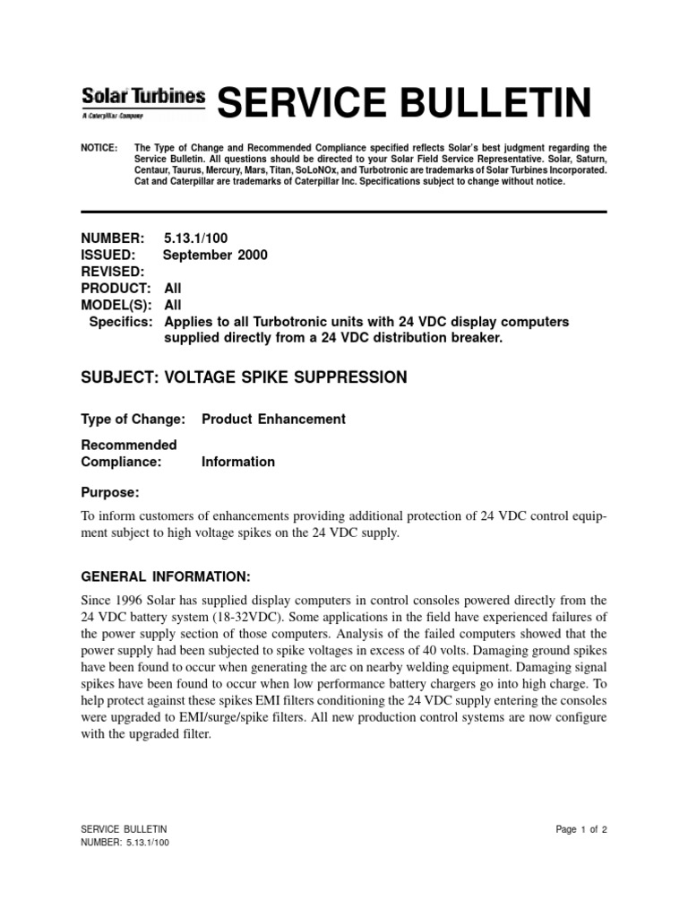 5-13!1!100 Voltage Spike Suppression | PDF | Power Supply | Battery Charger