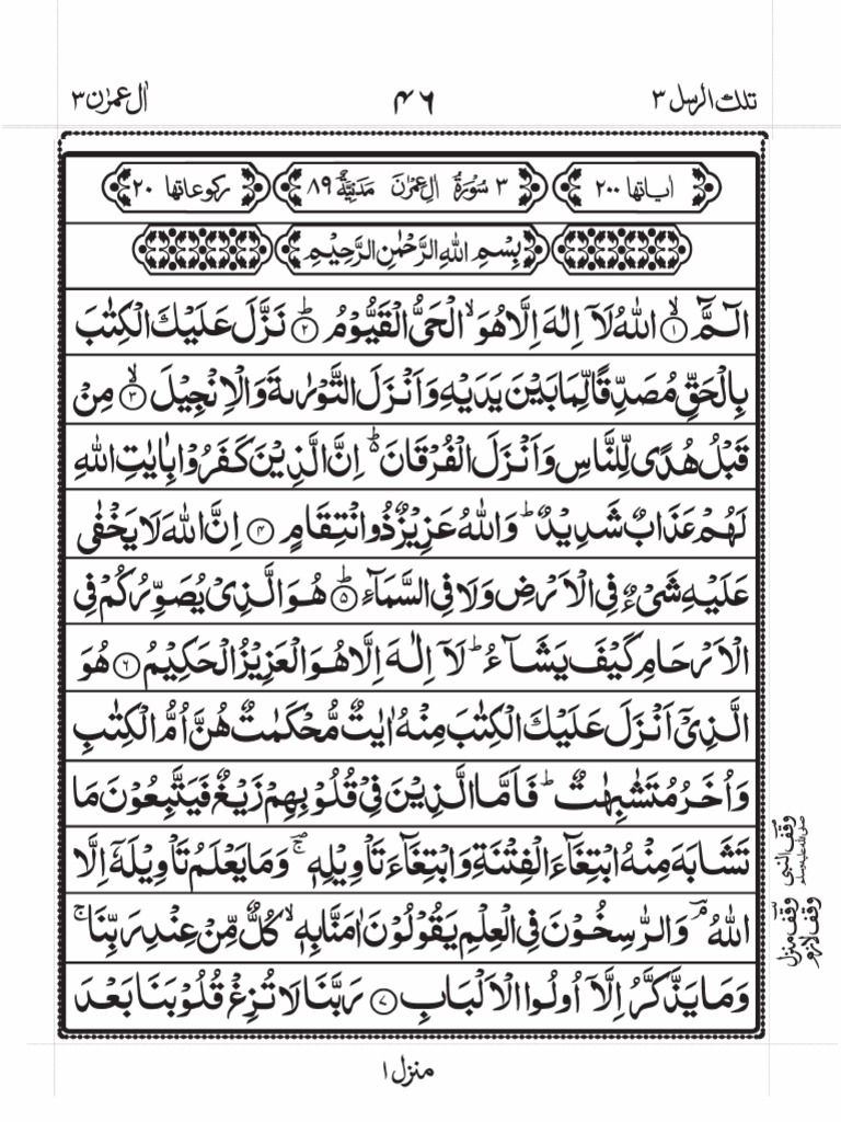 3 Surah Aal Imran | PDF