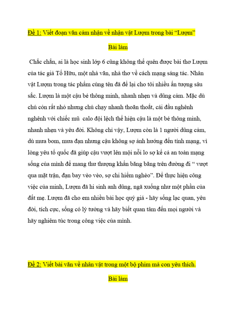 Văn Thi HKII-1 | PDF