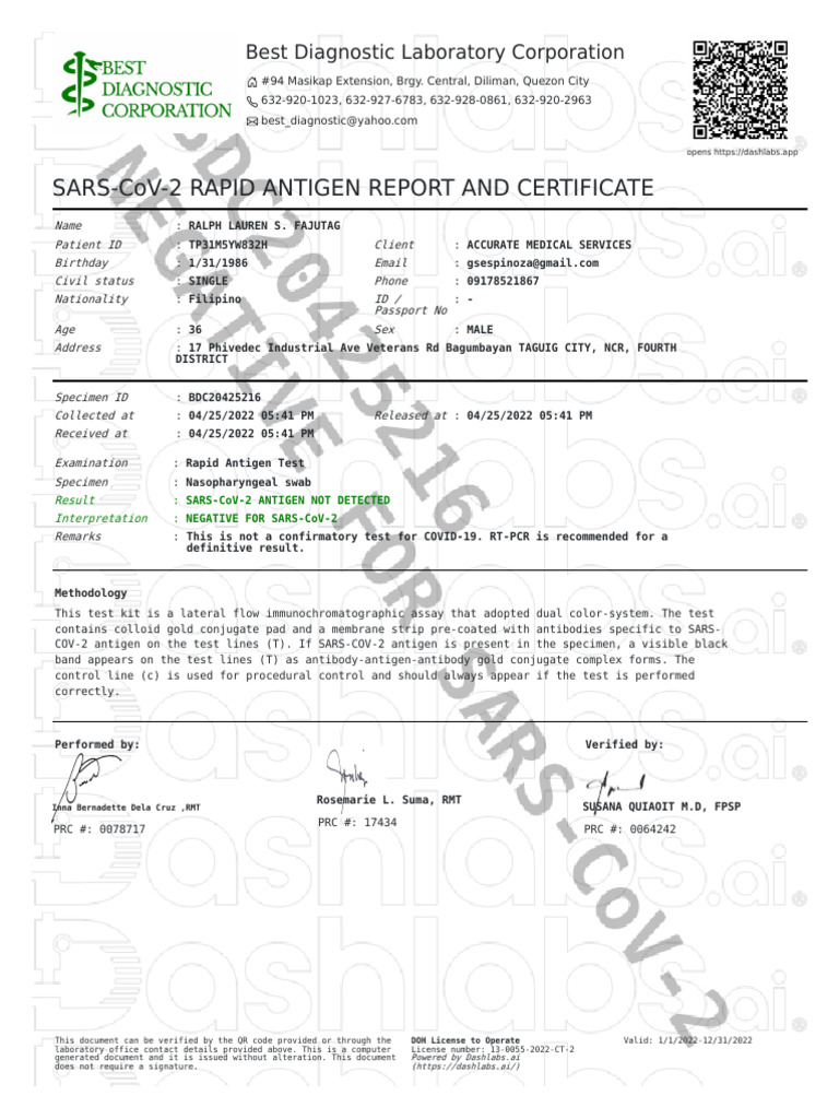 Ralph Lauren Fajutag Sars Cov 2 Antigen Immunoassay RF | PDF | Medical Specialties | Clinical ...