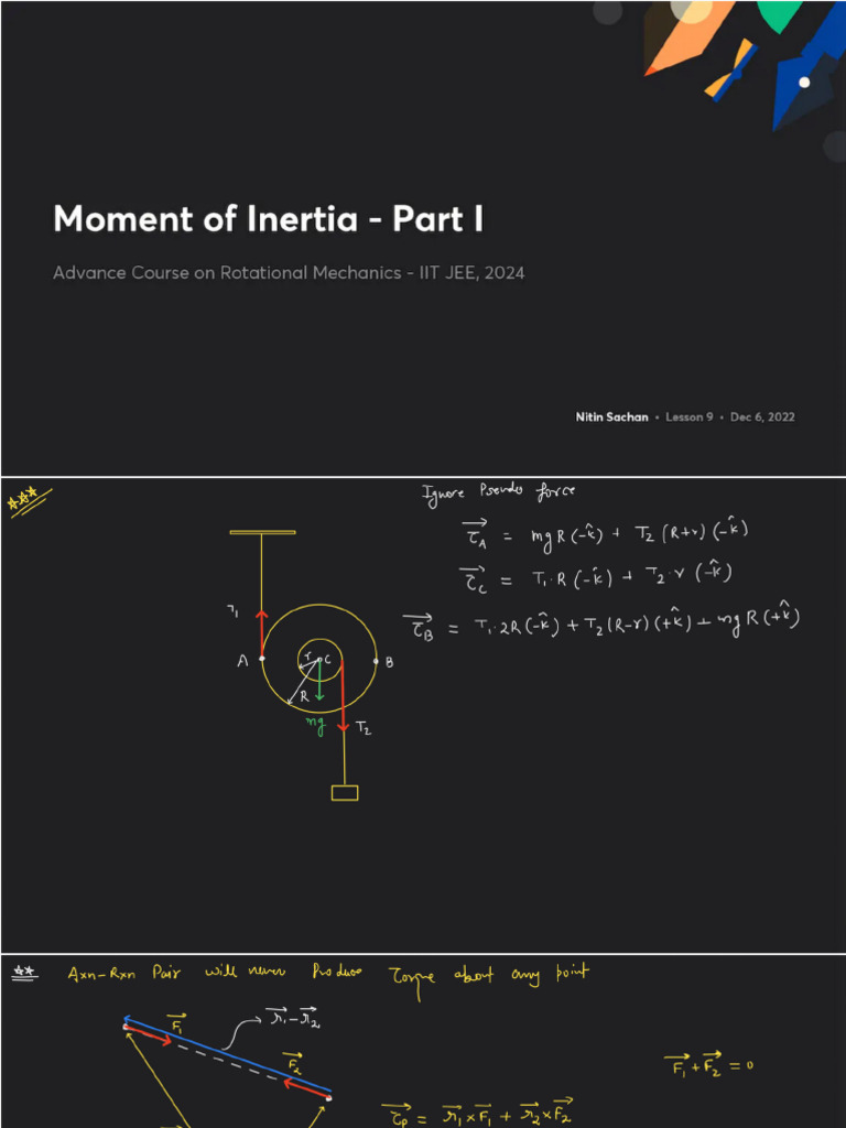 Moment of Inertia Part I With Anno | PDF