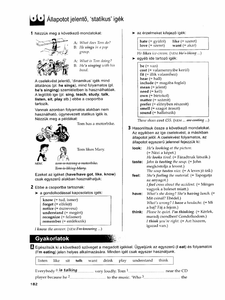 Homework - Statikus Igék | PDF