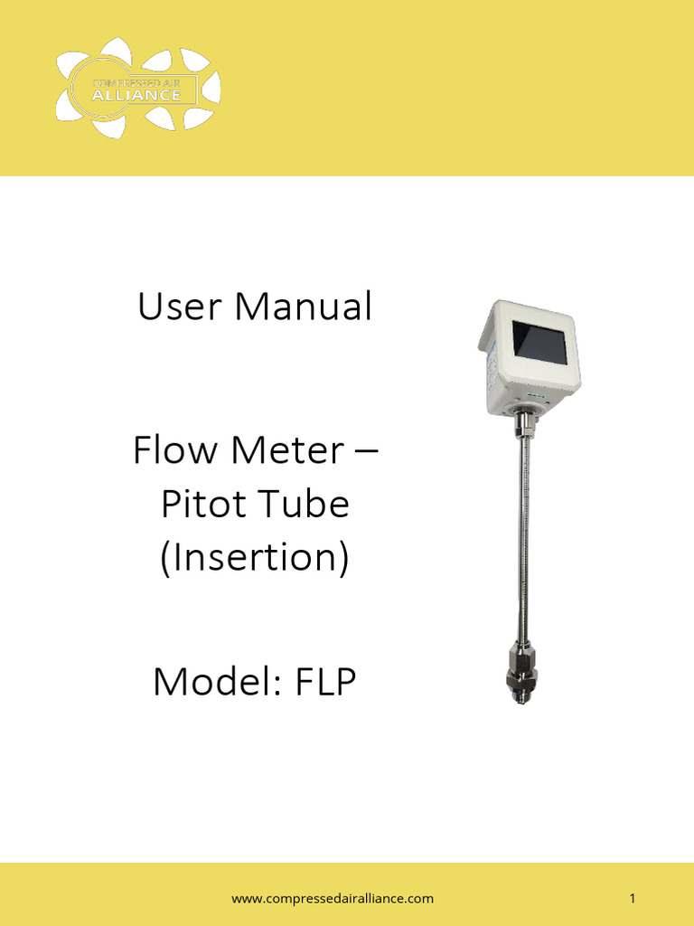 User-Manual-Pitot-Tube_reference (1) | Download Free PDF | Flow ...
