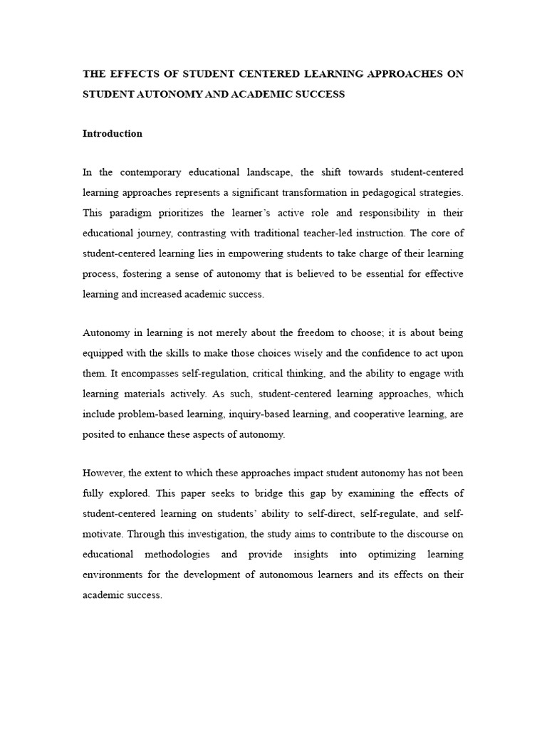 Student Centered | PDF | Learning | Social Psychology