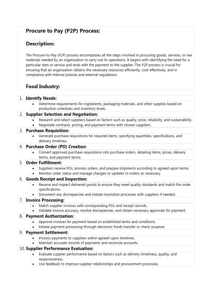 BusinessProcess P2P, O2C | PDF | Procurement | Supply Chain