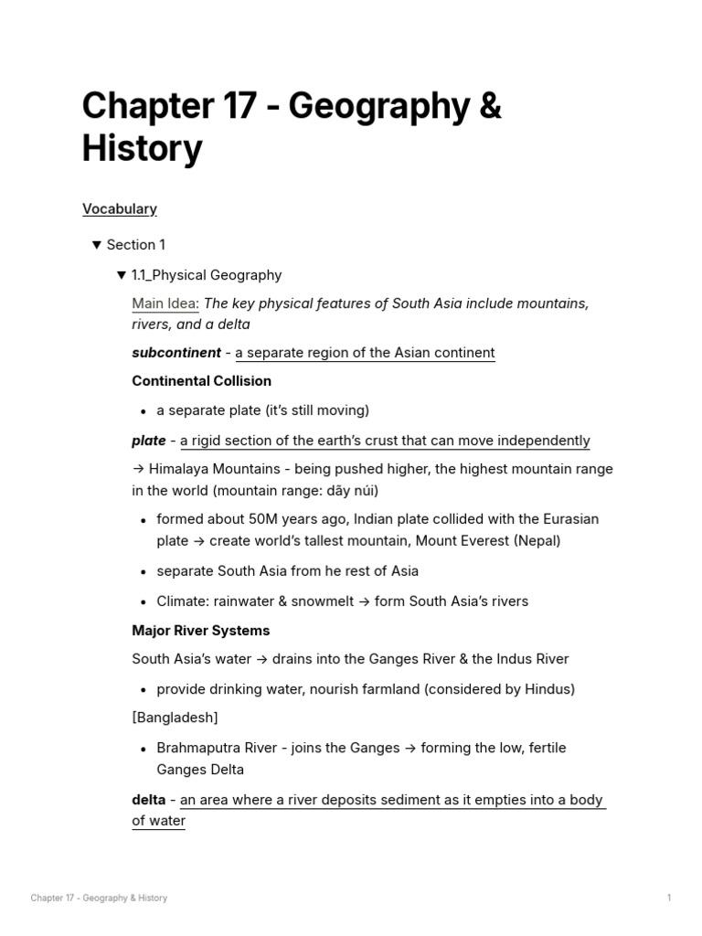 World Culture Chapter - 17 - Geography - History (Sample) | PDF ...