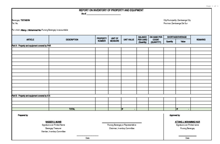iNVENTORY fORM | PDF