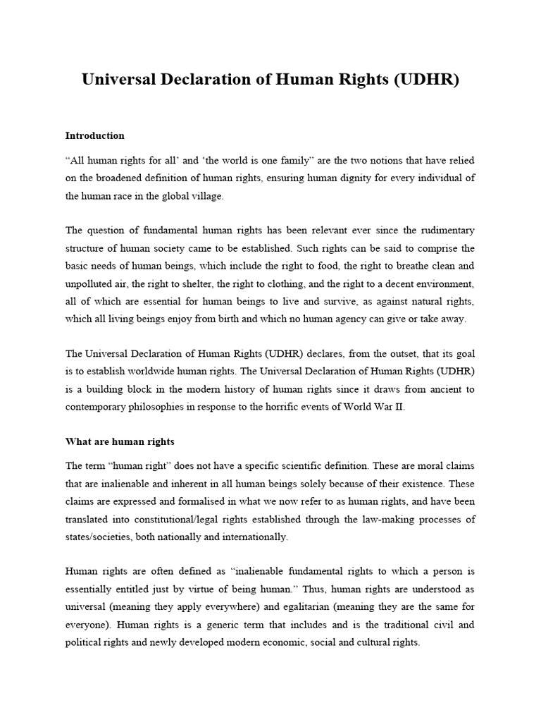 Universal Declaration of Human Rights | PDF | Human Rights | Right To ...