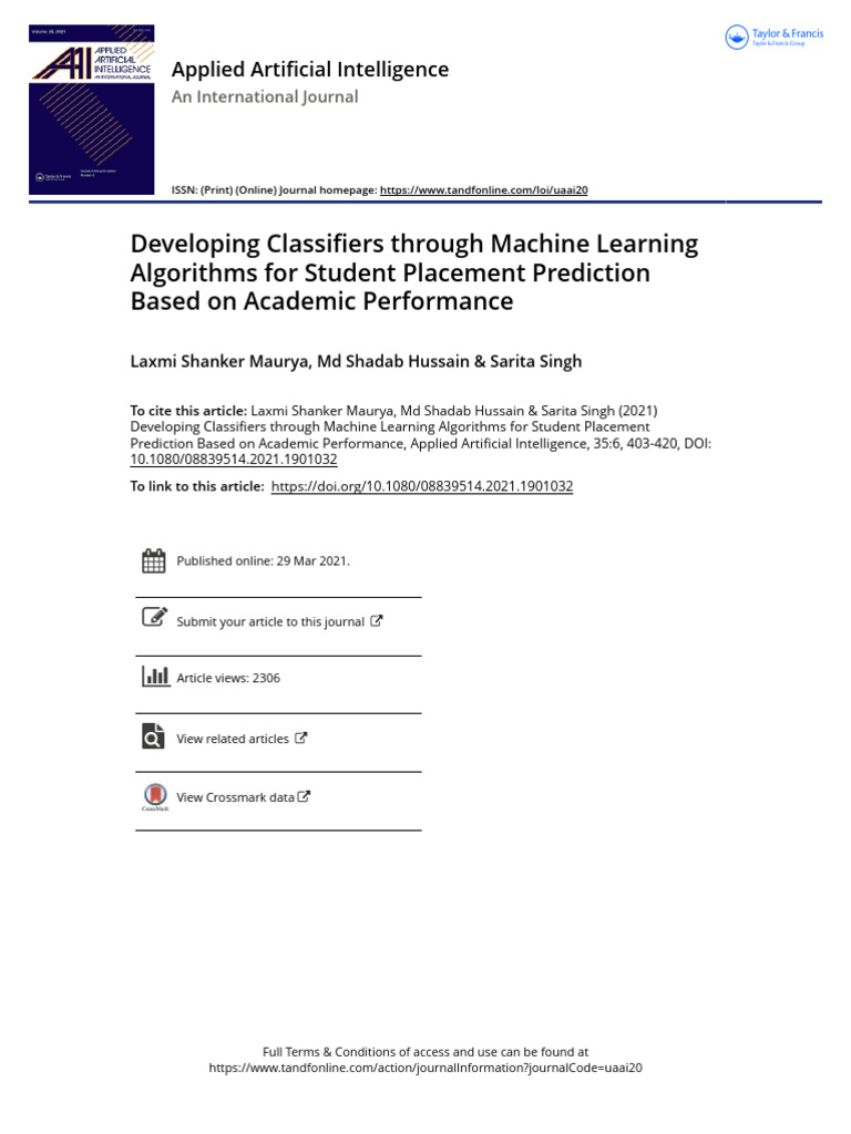 R1 Score for Student Placement Models | PDF | Receiver Operating ...