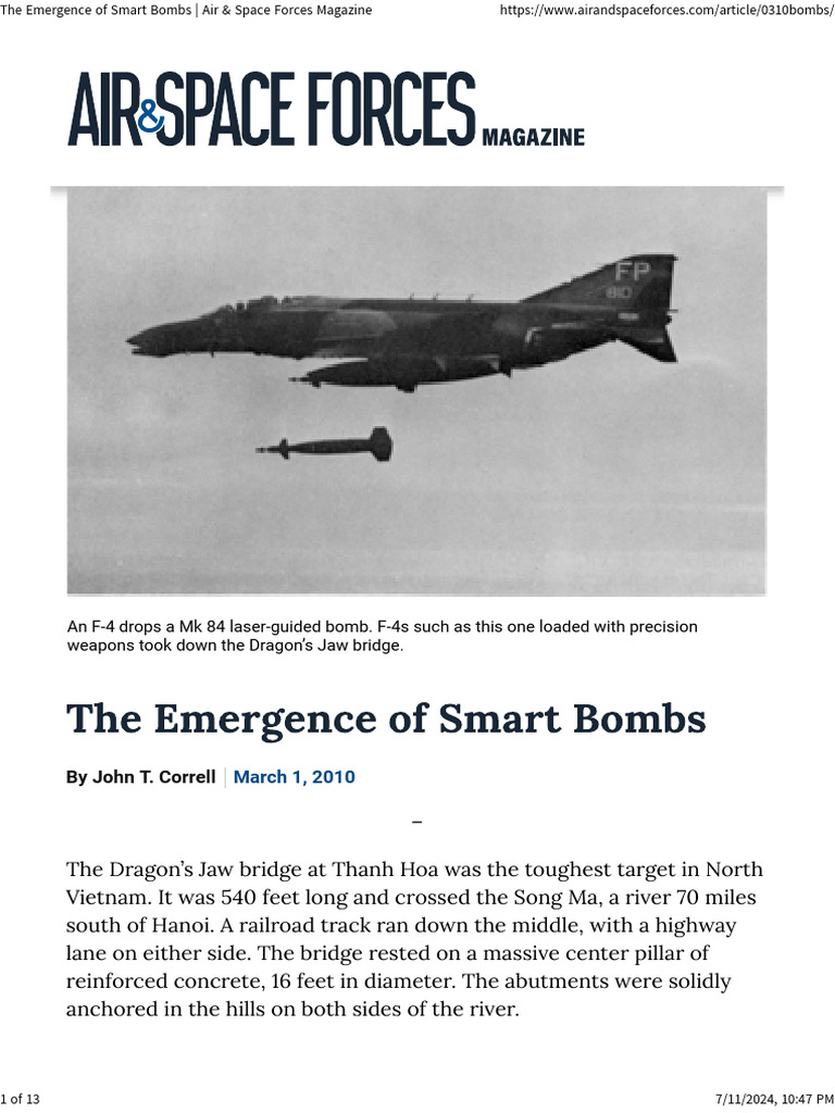 Smart Bombs: The Dragon's Jaw Bridge | PDF | Aerial Bombing | Military ...